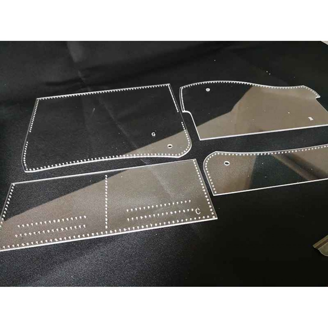 Laser cut Acrylic template, PMMA pattern, waist bag template, A-46
