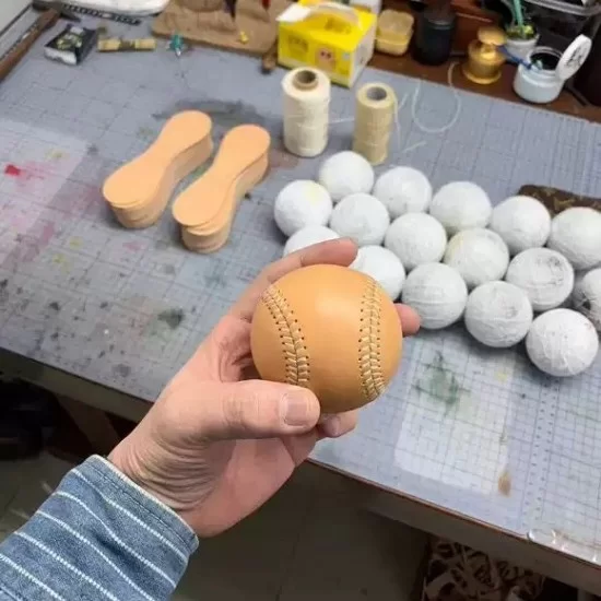 baseball, acrylic, material kit