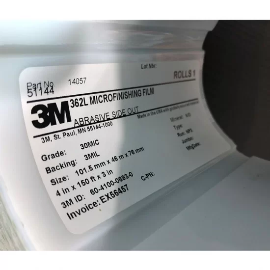 3M, micorfinishing, film, sandpaper, 362L