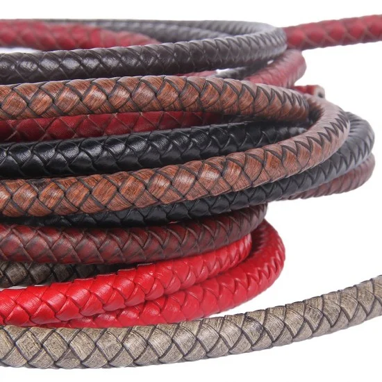 braid, leather cord, 8mm