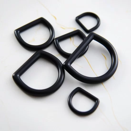 black, alloy, D ring, D-ring, Dee ring