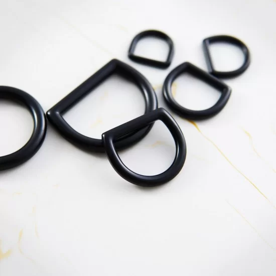 black, alloy, D ring, D-ring, Dee ring