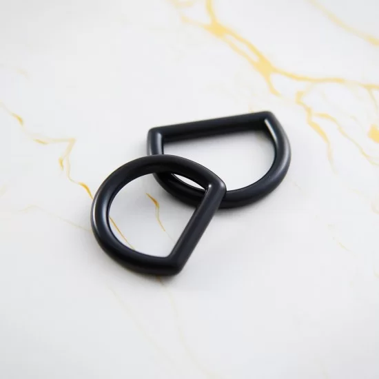 black, alloy, D ring, D-ring, Dee ring
