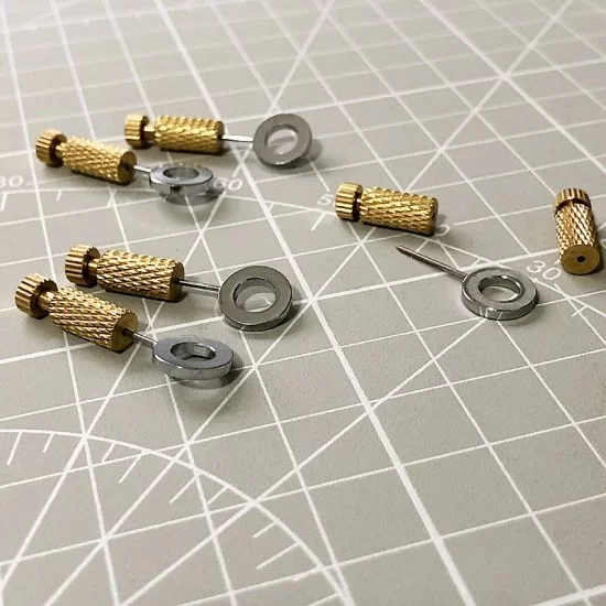 Leather locked pin