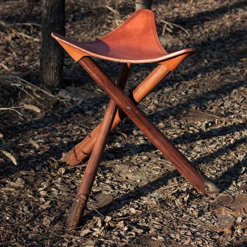 Leather campstool material kit, leather fishing Stool making tools