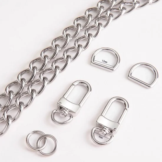 bag chain, stainless steel, 9mm Egg chain