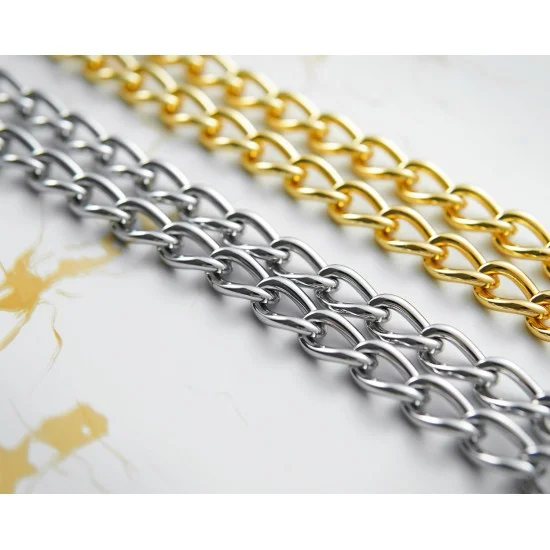 bag chain, stainless steel, 9mm Egg chain