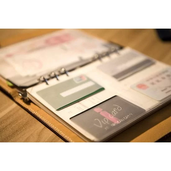 20 pc/lot PVC plastic bill sleeve, receipt pouch