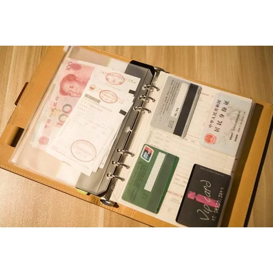 20 pc/lot PVC plastic bill sleeve, receipt pouch