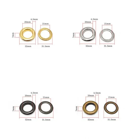 solid brass, round face, eyelet