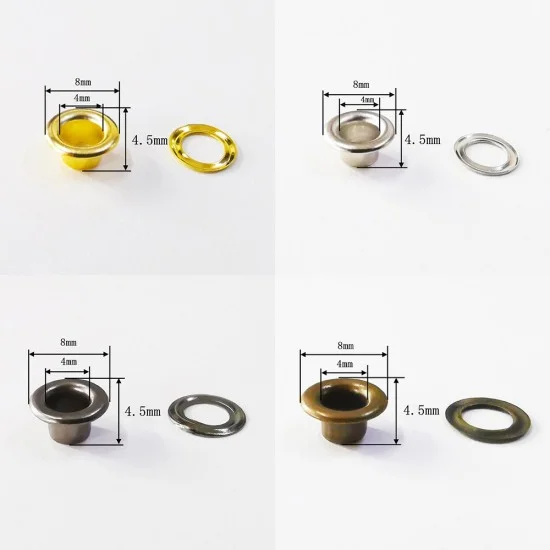 solid brass, round face, eyelet