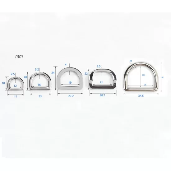 stainless steel, D ring, D-ring, Dee ring