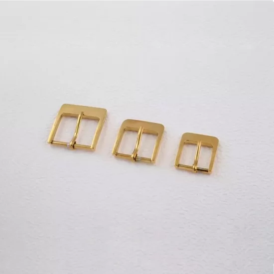 flat, stainless steel, square buckle