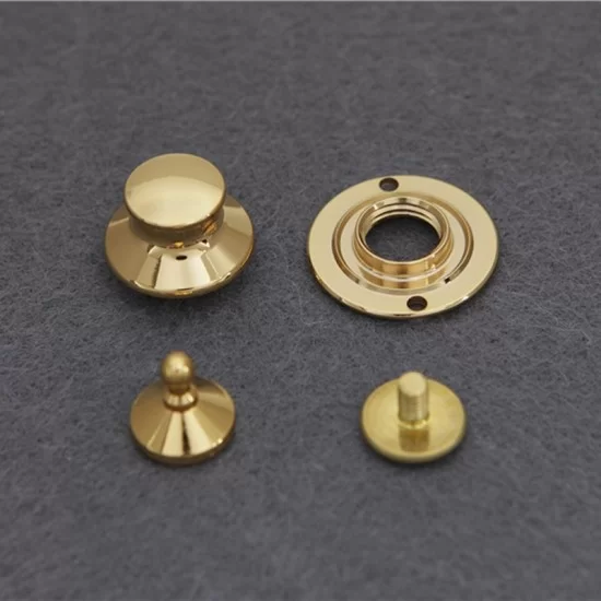 cap spring lock, solid brass, 18K gold, hardware