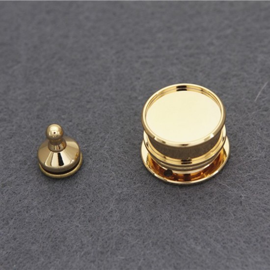 round spring lock, solid brass, 18K gold, hardware