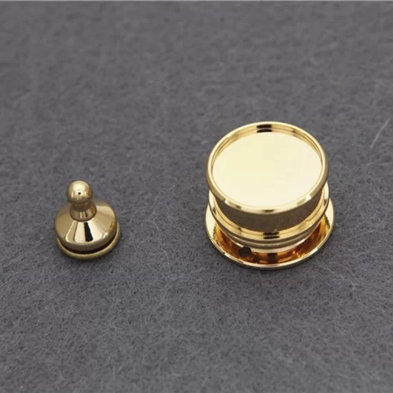 round spring lock, solid brass, 18K gold, hardware