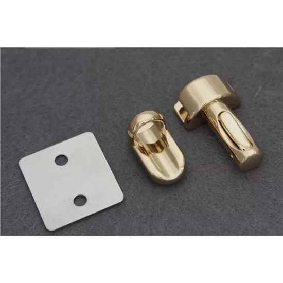 spring lock, solid brass, 18K gold, hardware