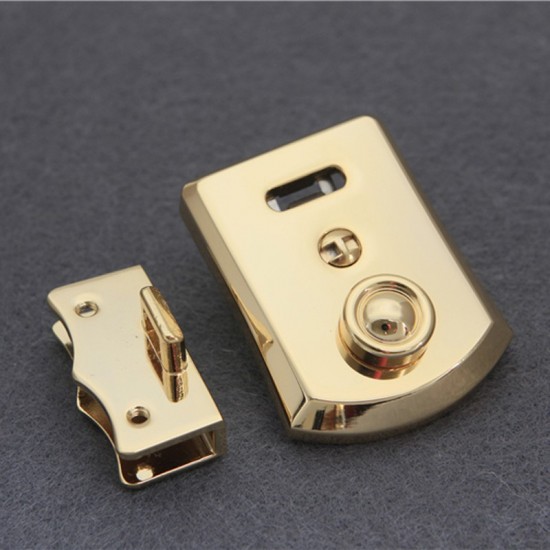 square lock, solid brass, 18K gold, hardware