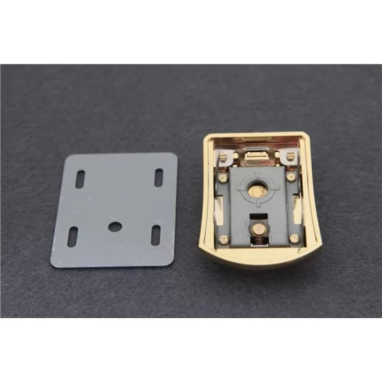 square lock, solid brass, 18K gold, hardware