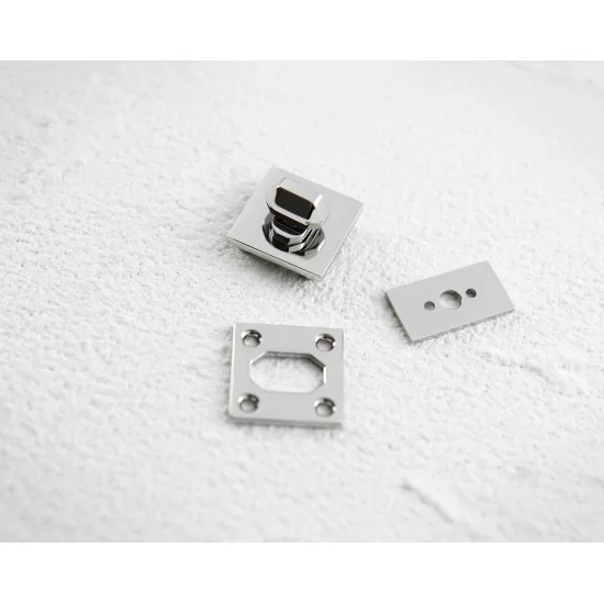 stainless steel, square, twist lock, 22cm