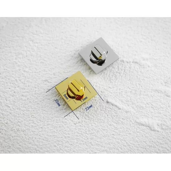 stainless steel, square, twist lock, 22cm