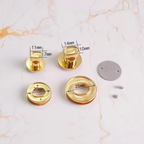 stainless steel, round, twist lock, DIY, inlay