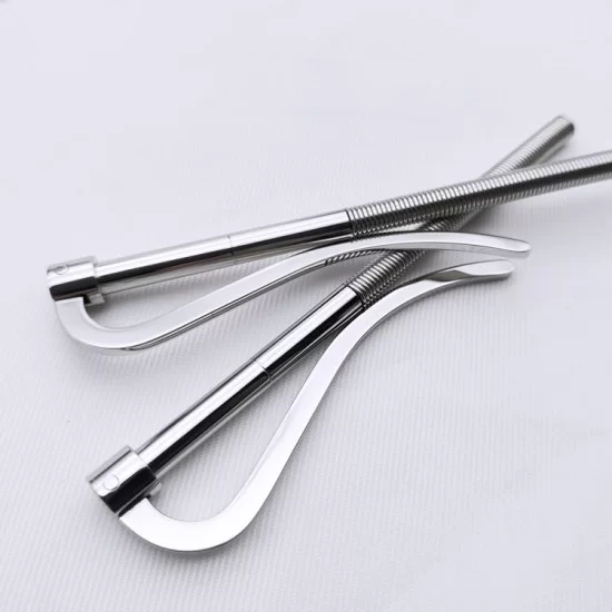 Spring money clip, 8cm, gold and silver