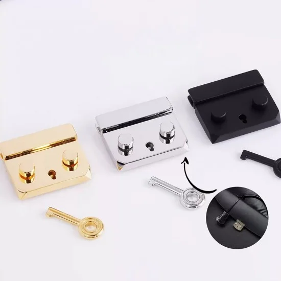 Stainless steel, square, beveled, corner, mortise, bag lock