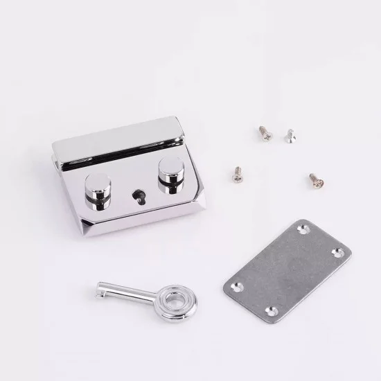 Stainless steel, square, beveled, corner, mortise, bag lock