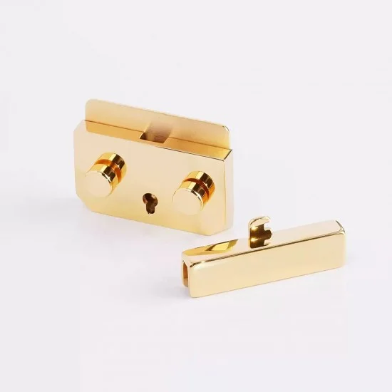 Stainless steel, square, beveled, corner, mortise, bag lock