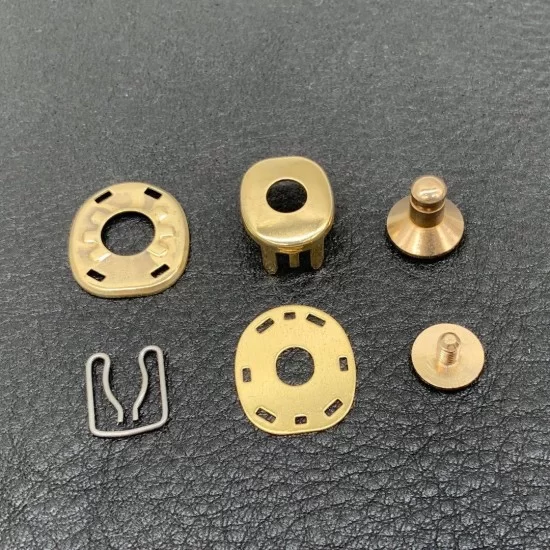 Solid brass, tortoise shell, snap, hardware