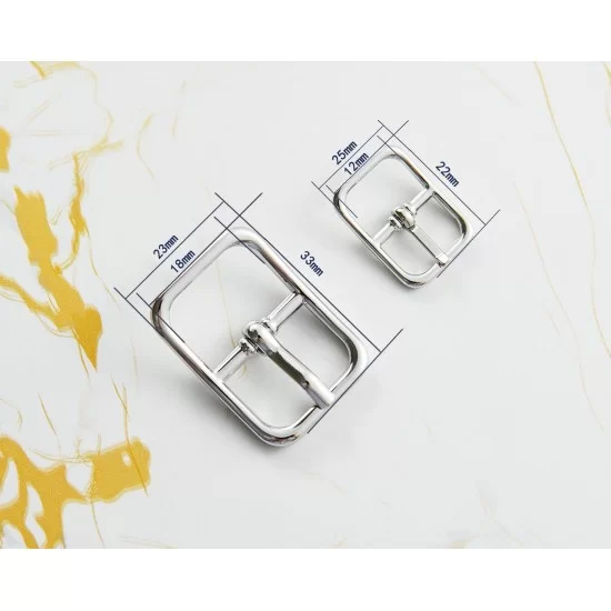stainless steel, fixed pin strap buckle