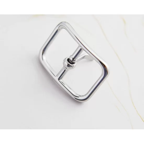 stainless steel, fixed pin strap buckle