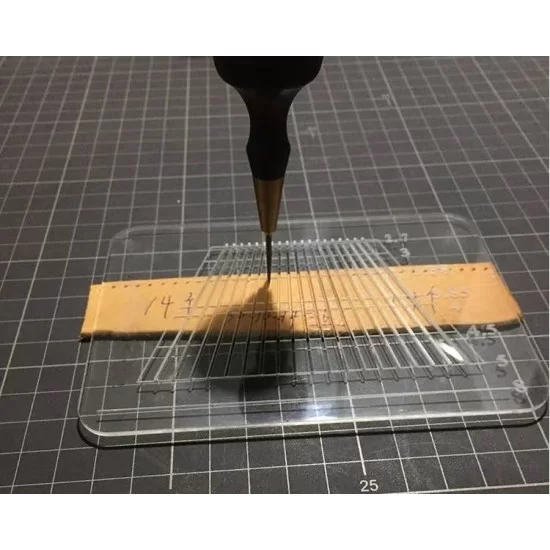 Chisel, prick iron, ruler, calculator