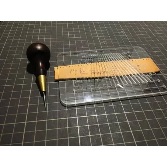 Chisel, prick iron, ruler, calculator