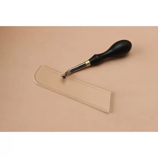 leather tool, edge groover, edge creaser, stainless steel with hand ...