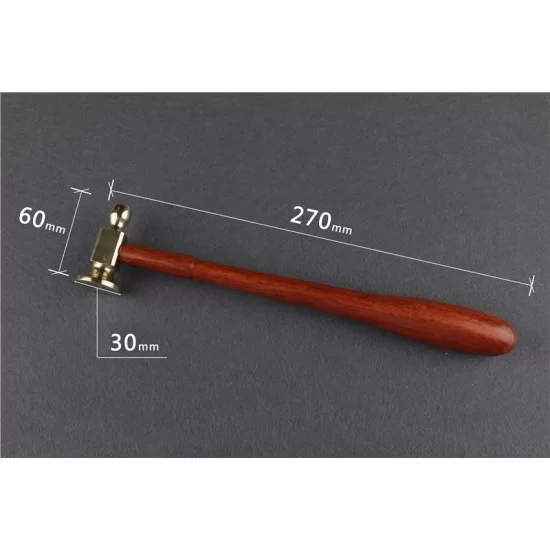 Leather hammer, brass and stainless steel