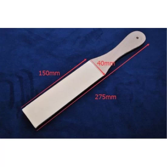 leathercraft-tools-wood-handle-leather-strop-with-70g-green-Jewelers-Rouge