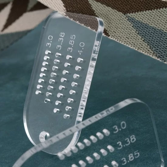 key fob chisel hole ruler