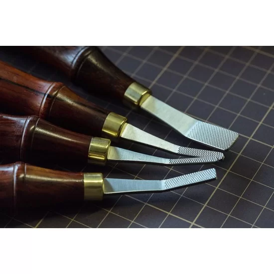 wood handle leather detail rougher