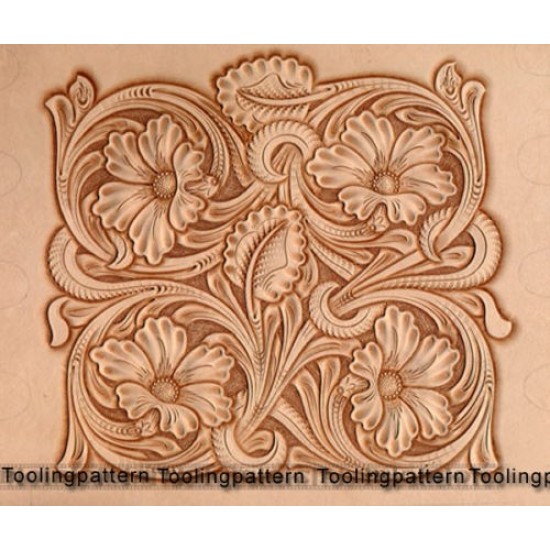 PDF digital download 5 sizes Western Sheridan Flower Pattern Leather ...