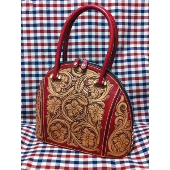 With instruction Leathercraft pattern sheridan Shell Bag Leather ...