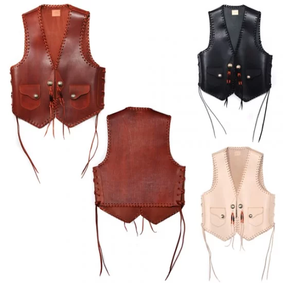 Leathercraft pattern 5 sizes vest pattern Leather tooling pattern ...