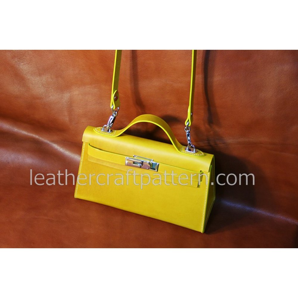 Leather bag sewing pattern, leather women shoulder bag pattern, leather ...