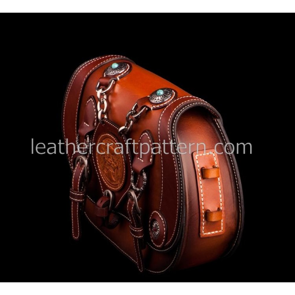 leather bag pattern, Harley Davidson, motorcycle bag, pdf, download