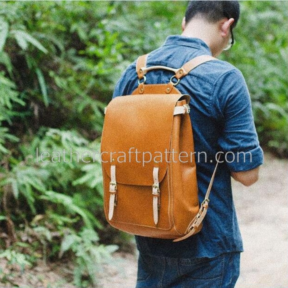 Leather bag pattern pdf free, leather backpack pattern, bag sewing ...