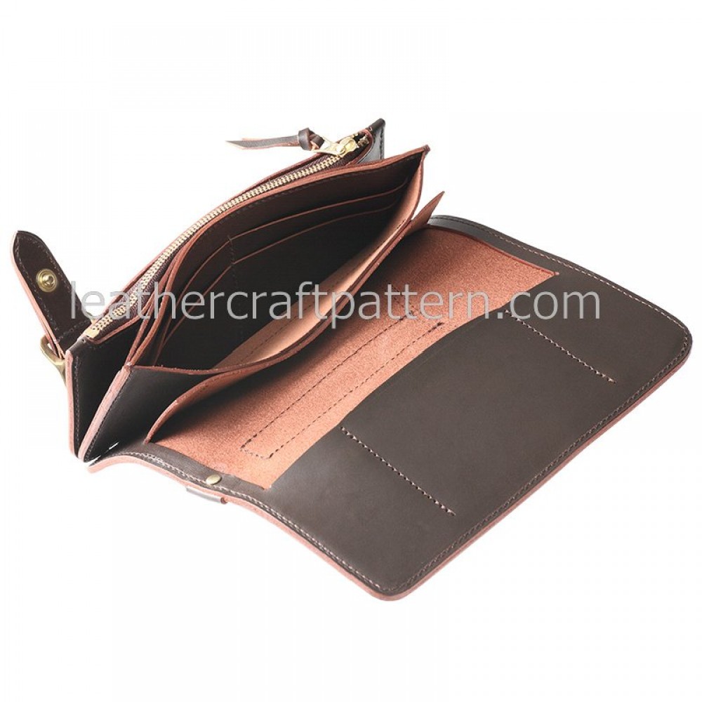 leather wallet pattern, long wallet pattern, PDF, download ...