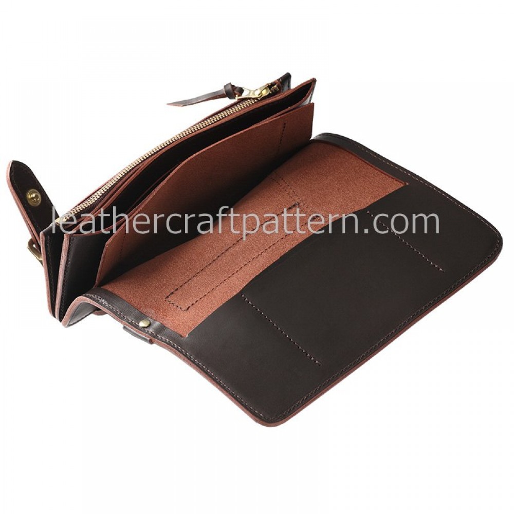 leather wallet pattern, long wallet pattern, PDF, download ...