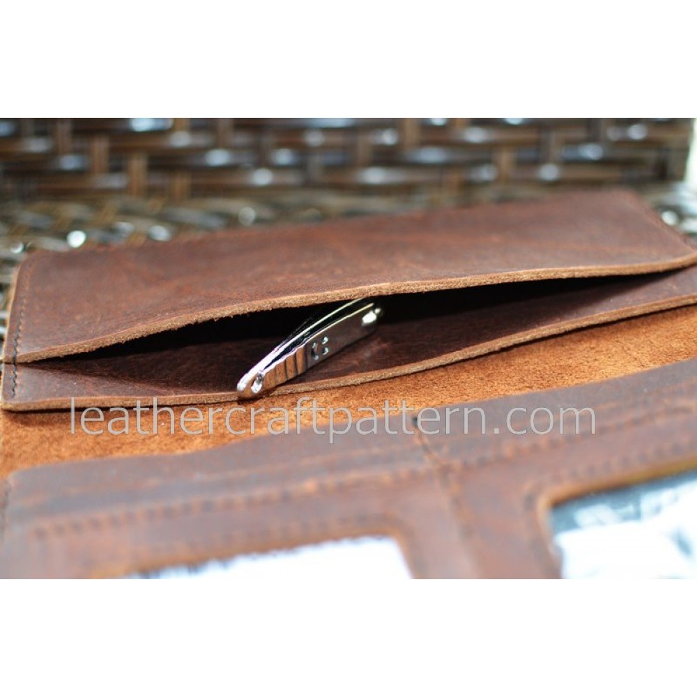 Leather wallet patterns, PDF, download, how to stitch bag
