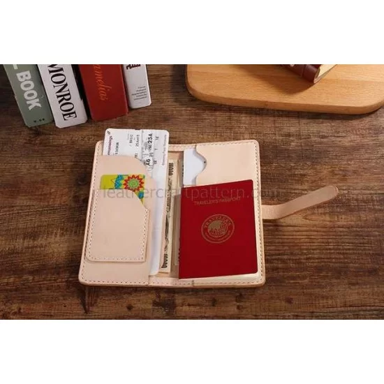 passport, sleeve, patterns, long wallet, leathercraft, pattern